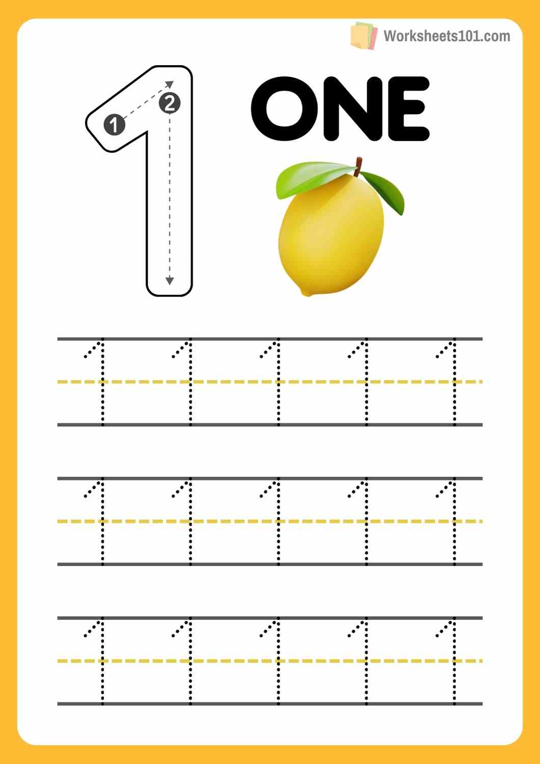 Number Tracing Worksheets - Worksheets101